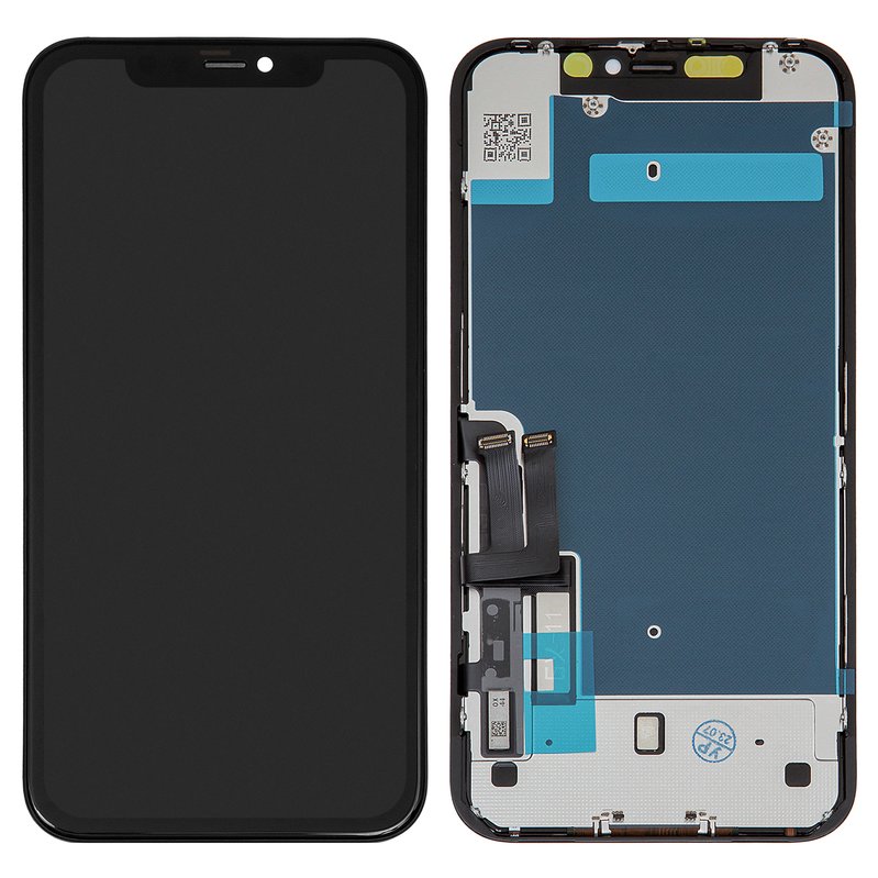 LCD compatible with iPhone 11, (black, with frame, AAA, (TFT), GX ...