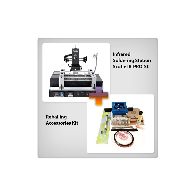 Infrared BGA Rework Station Scotle IR-PRO-SC + Reballing Accessories ...